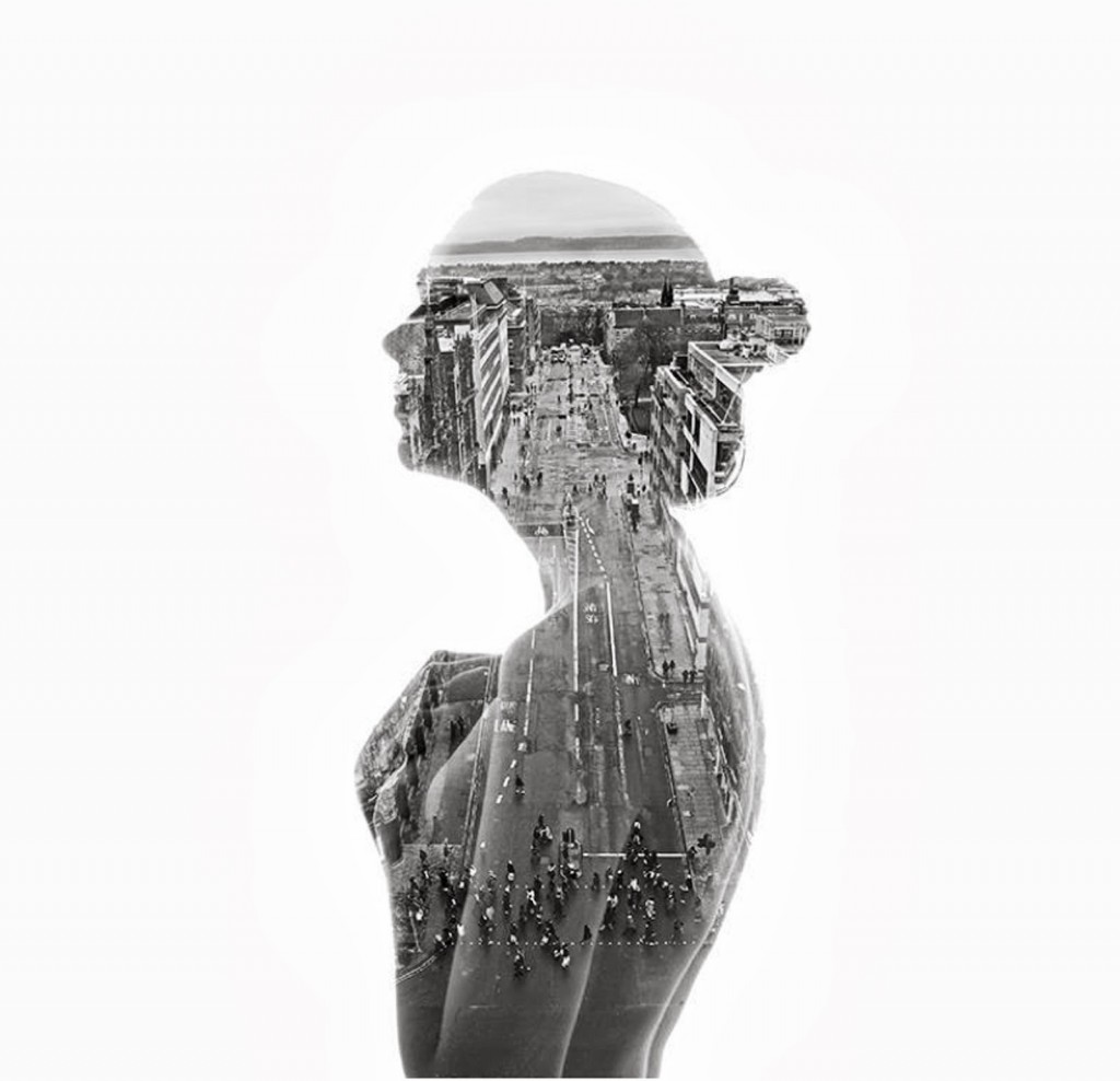 Portraits d'Aneta Ivanova en double exposition