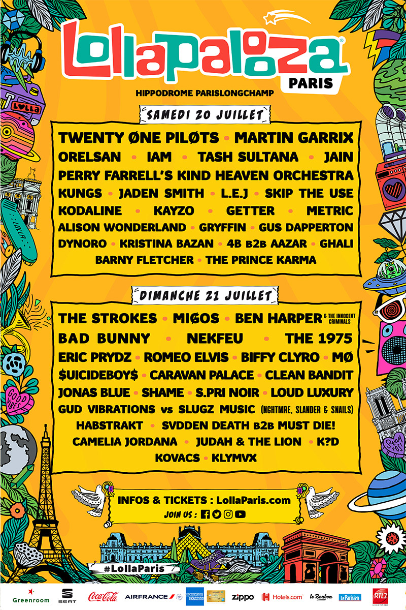 Lollapalooza Paris 2019 : 15 artistes à ne pas manquer